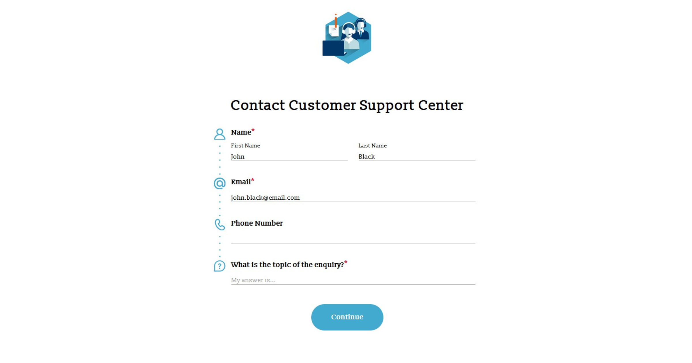 Free Contact Form Templates | Sample Contact Us Pages | AidaForm