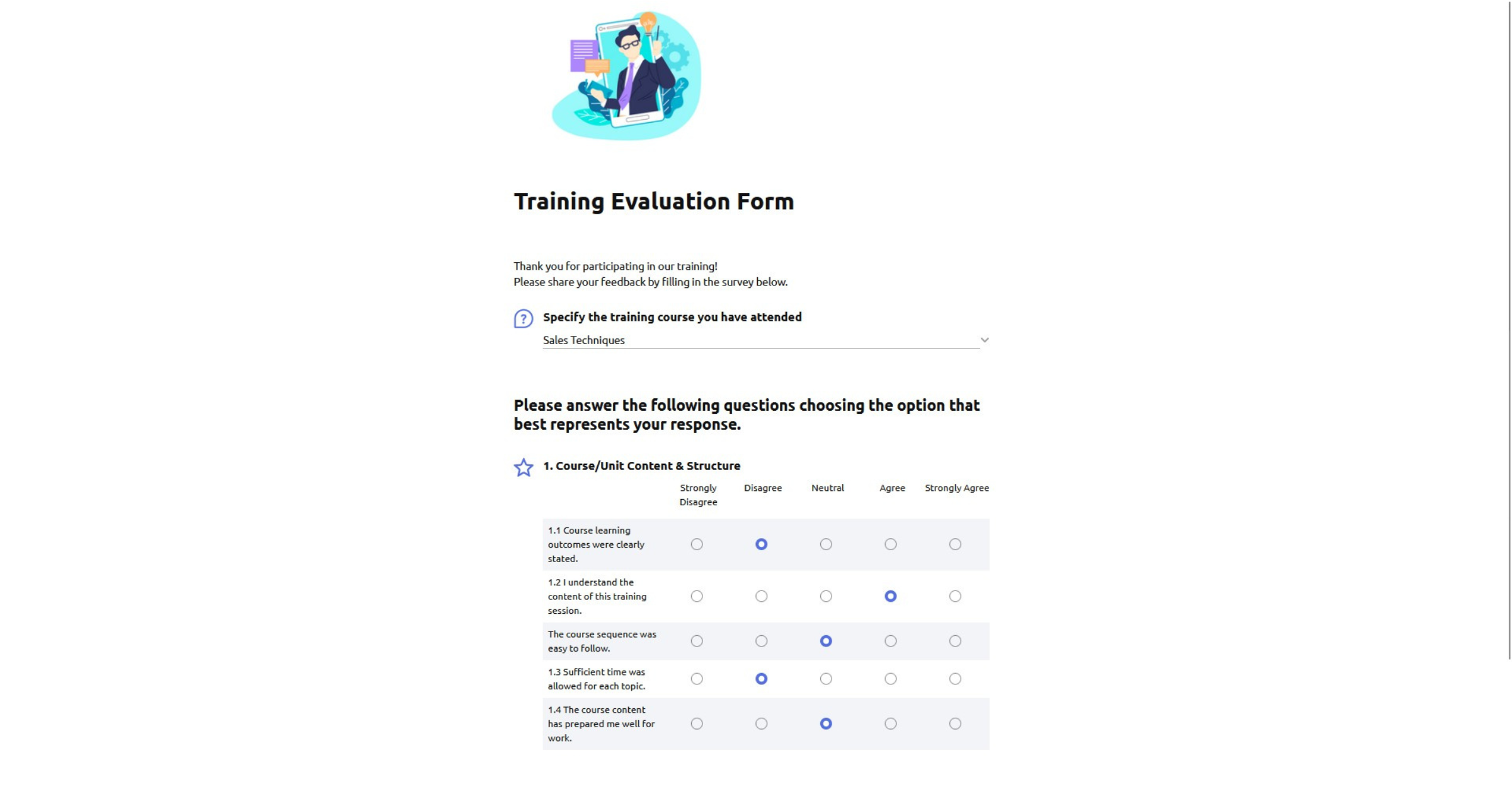 Online Evaluation Forms — Free Templates